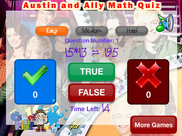 Austin and Ally Math Quiz - Play Online on Flash Museum 🕹️