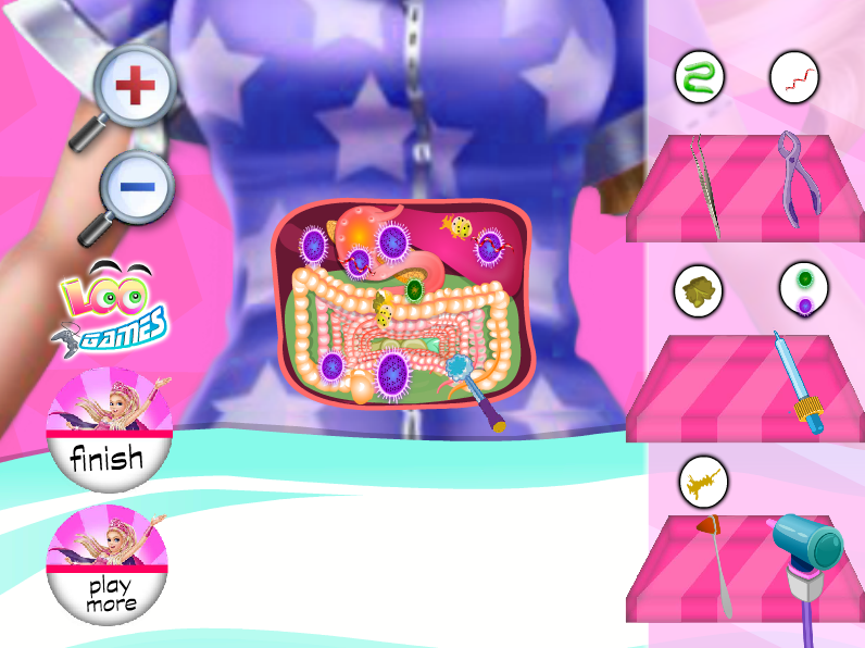 Barbie Superhero Stomach Care - Play Online on Flash Museum 🕹️