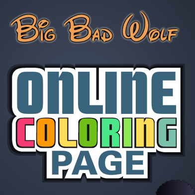 Big Bad Wolf Online Coloring Page - Play Online on Flash Museum 🕹️