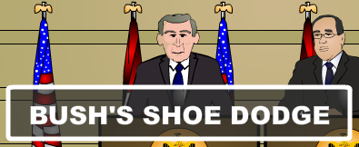 Bush's Shoe Dodge - Play Online on Flash Museum 🕹️