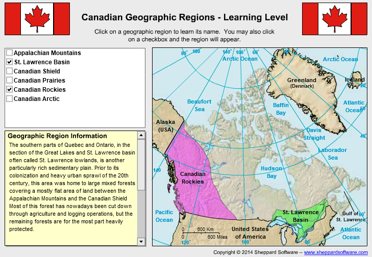 Canadian Geography - Landscape - Play Online on Flash Museum 🕹️
