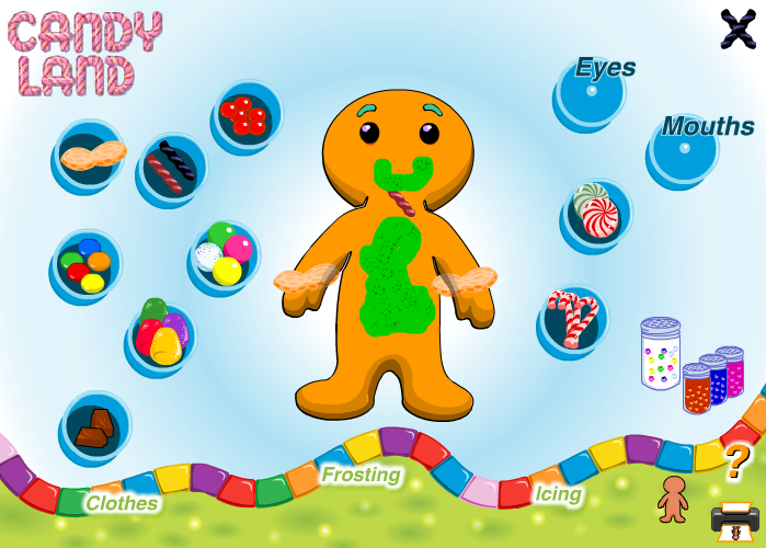 Candy Land: Decorate The Gingerbread Boy - Play Online on Flash Museum 🕹️
