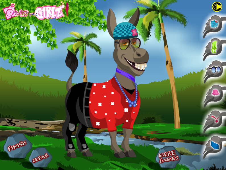 Cute Donkey Dressup - Play Online on Flash Museum 🕹️
