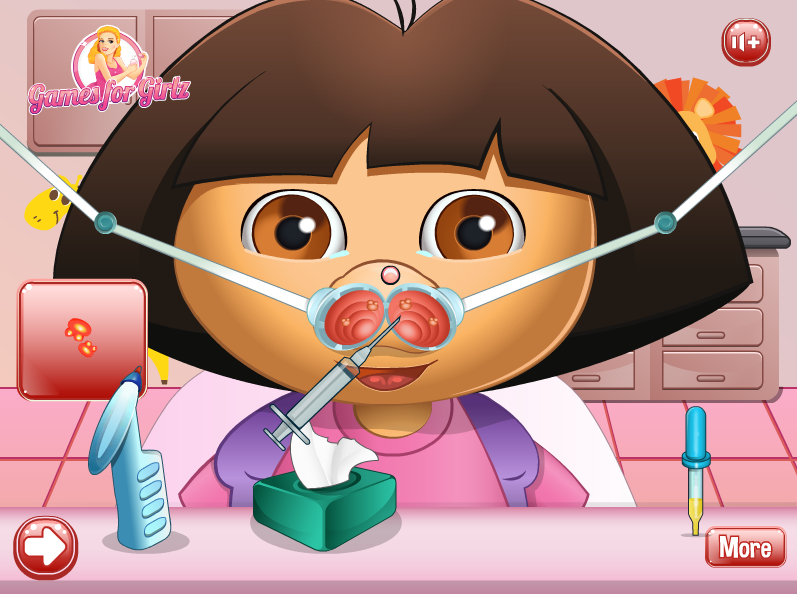 Dora Nose Doctor - Play Online on Flash Museum 🕹️