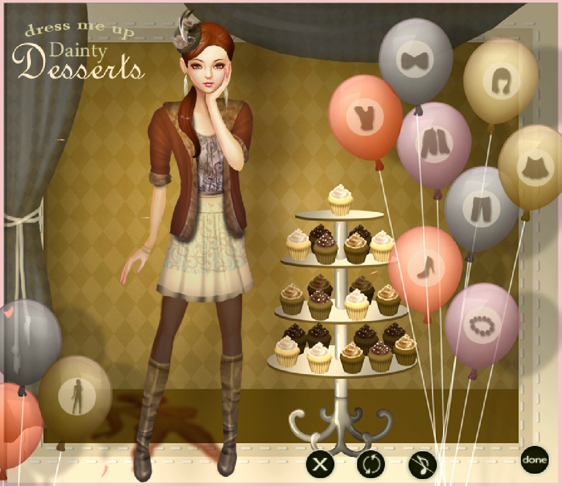 Dress Me Up: Dainty Desserts - Play Online on Flash Museum 🕹️