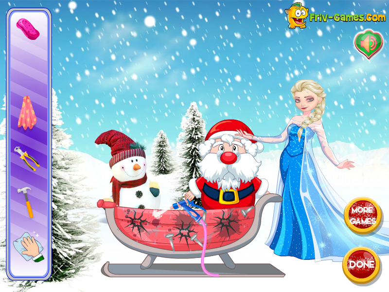 Elsa Helps Santa - Play Online on Flash Museum 🕹️