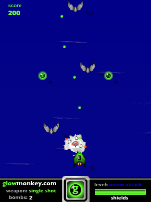 Glowmonkey versus the Meltdown - Play Online on Flash Museum 🕹️