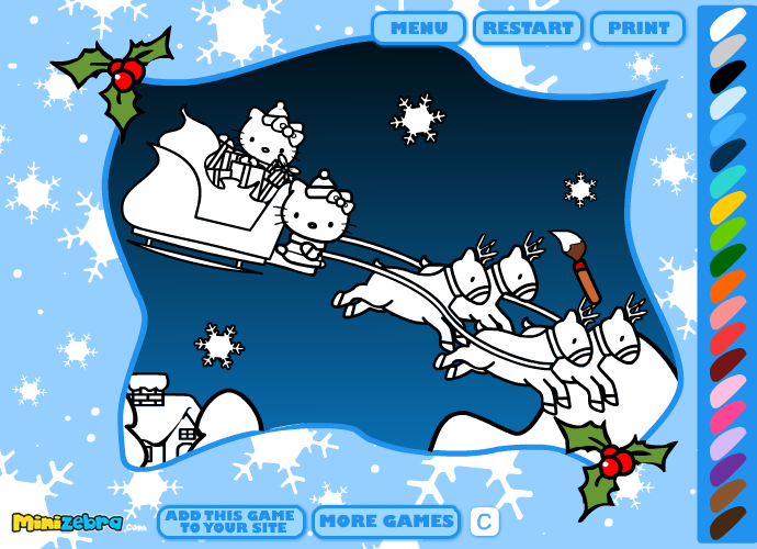 Hello Kitty Christmas Coloring - Play Online on Flash Museum 🕹️