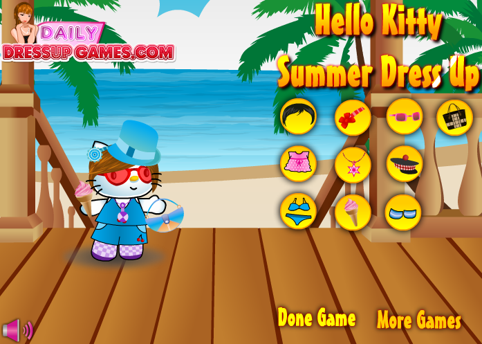 Hello Kitty Summer Dress Up - Play Online on Flash Museum 🕹️