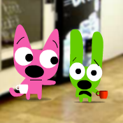 Hoops & Yoyo: Coffee Shots - Play Online on Flash Museum 🕹️