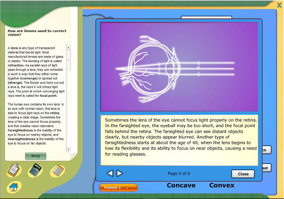 How are lenses used to correct vision? - Play Online on Flash Museum 🕹️