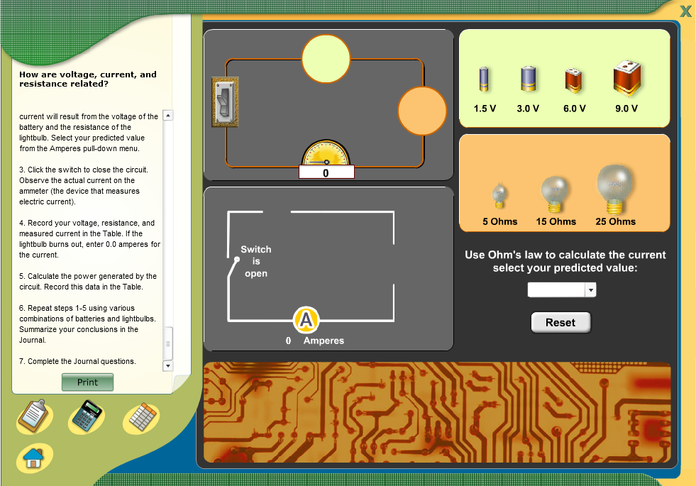 How are voltage, current, and resistance related? - Play Online on ...