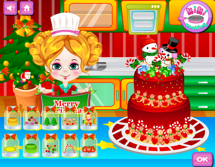 Kiki Cooking: Christmas Cake - Play Online on Flash Museum 🕹️
