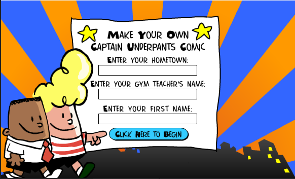 Make Your Own Captain Underpants Comic - Play Online on Flash Museum 🕹️