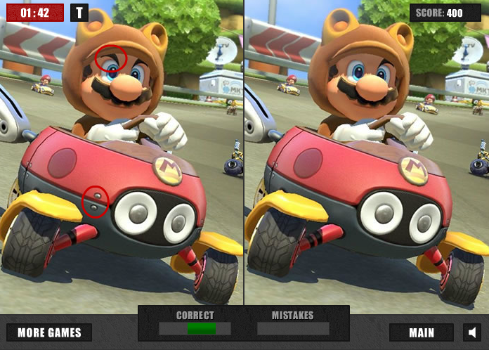Mario Car Differences - Play Online on Flash Museum 🕹️