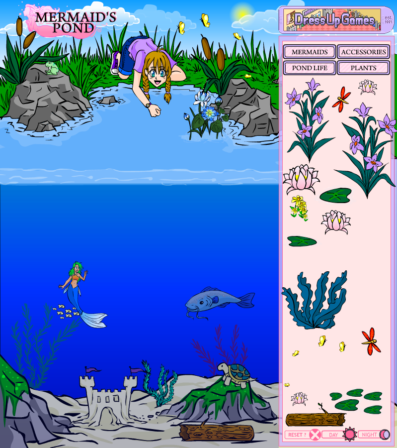 Mermaid Pond Scene Creation Game - Play Online on Flash Museum 🕹️