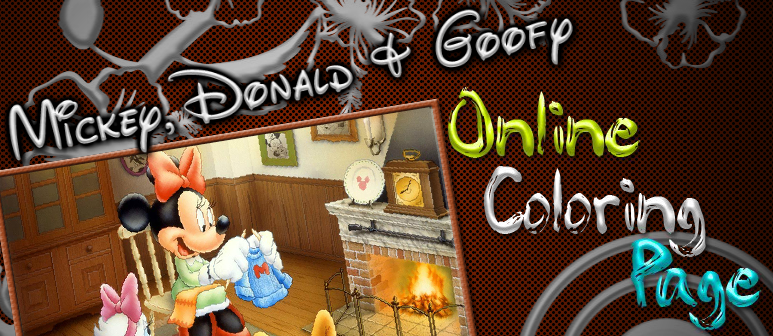 Mickey, Donald & Goofy Online Coloring Page - Play Online on Flash ...