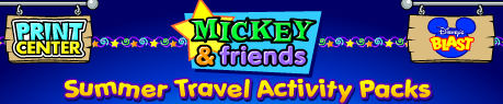 Mickey & Friends: Summer Travel Activity Packs - Play Online on Flash ...