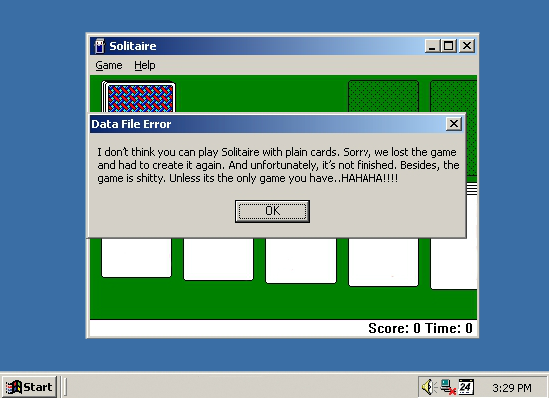 Microsoft Windows 2000 Unprofessional - Play Online on Flash Museum 🕹️