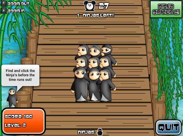 Ninja Spot! - Play Online on Flash Museum 🕹️