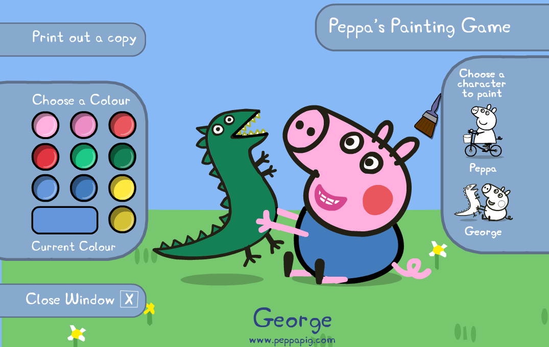 Peppa's Painting Game - Play Online on Flash Museum 🕹️