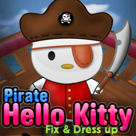 Pirate Hello Kitty: Fix & Dress Up - Play Online on Flash Museum 🕹️