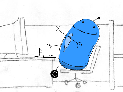 Robot Family: Robot Working On Computer - Play Online on Flash Museum 🕹️