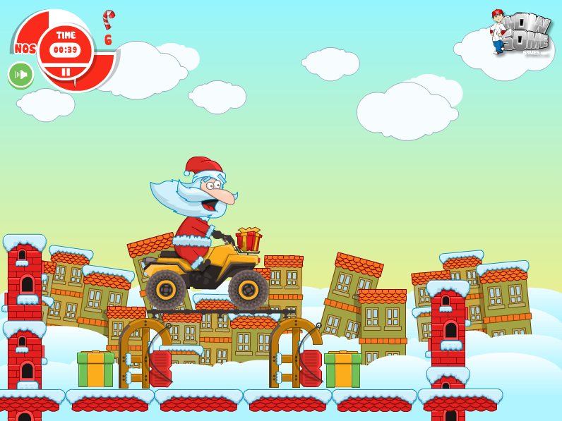 Santa Bike Ride - Play Online on Flash Museum 🕹️