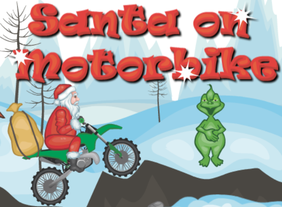 Santa on Motorbike - Play Online on Flash Museum 🕹️