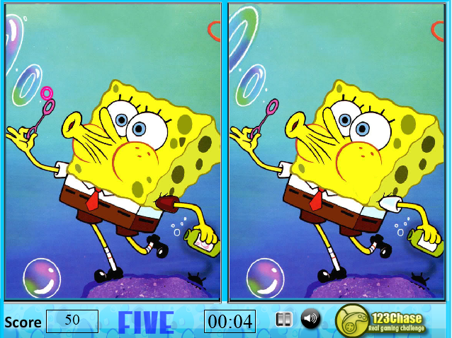 Sponge Bob - Spot the Difference - Play Online on Flash Museum 🕹️