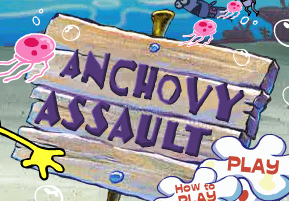 SpongeBob: Anchovy Assault - Play Online on Flash Museum 🕹️