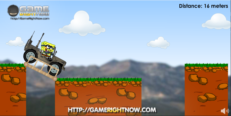 SpongeBob Dangerous Jeep - Play Online on Flash Museum 🕹️