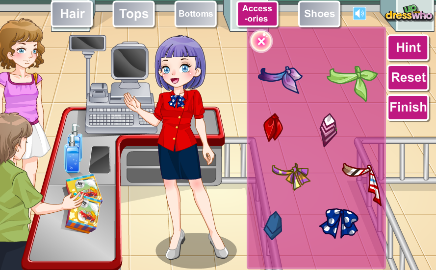 Supermarket Girl Dress Up game - Play Online on Flash Museum 🕹️