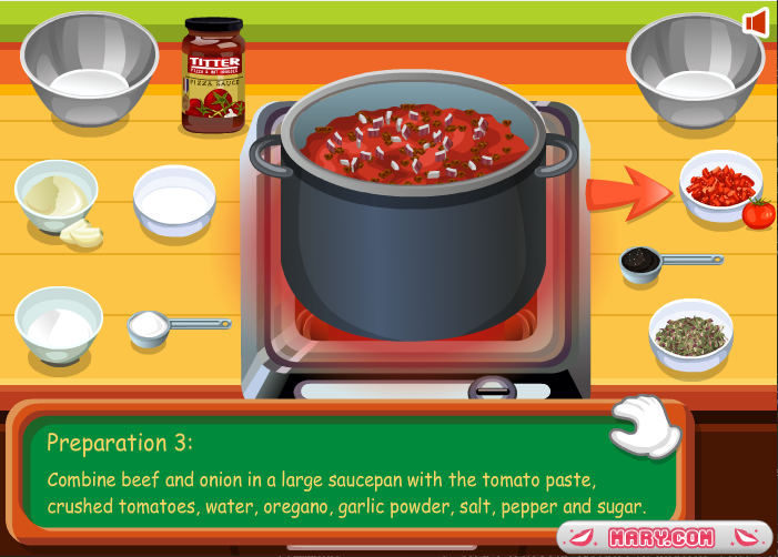 Tessa's cook Lasagna - Play Online on Flash Museum 🕹️