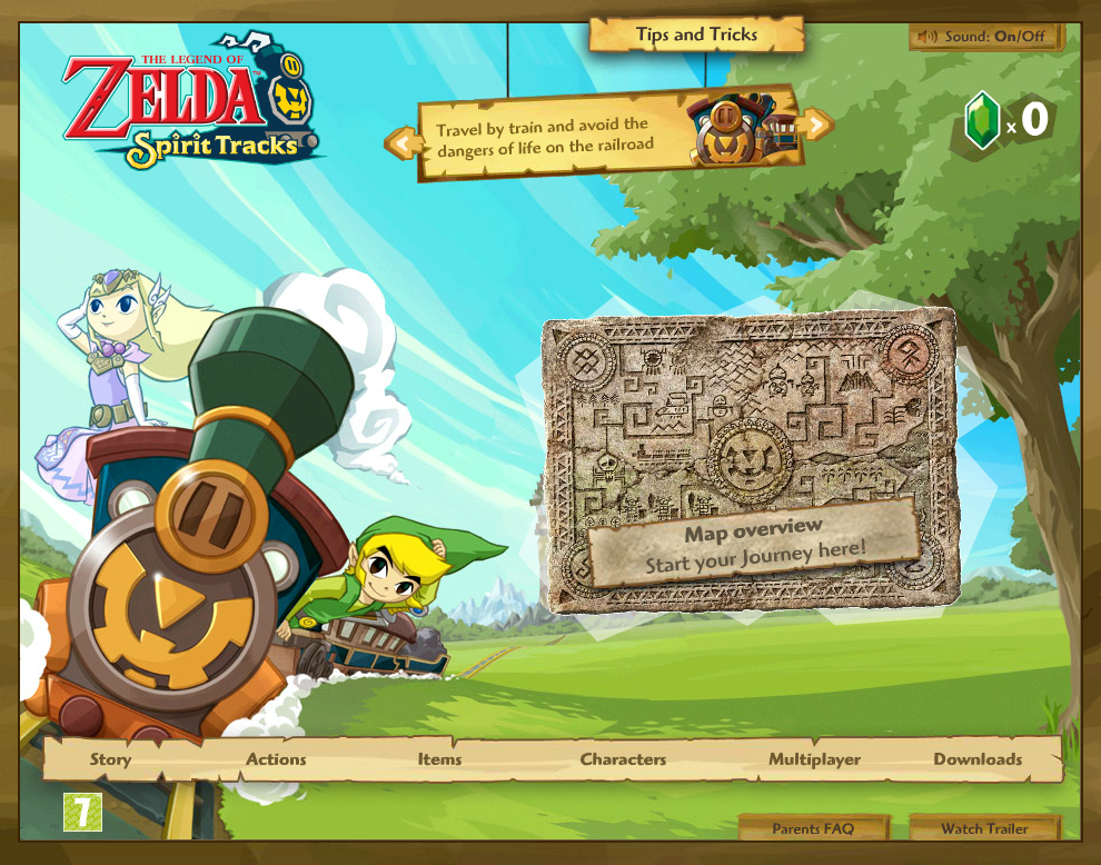 The Legend of Zelda: Spirit Tracks Microsite - Play Online on Flash ...