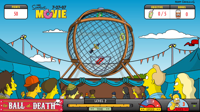 The Simpsons Movie: The Ball of Death - Play Online on Flash Museum 🕹️