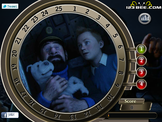 Tintin - Find the Numbers - Play Online on Flash Museum 🕹️