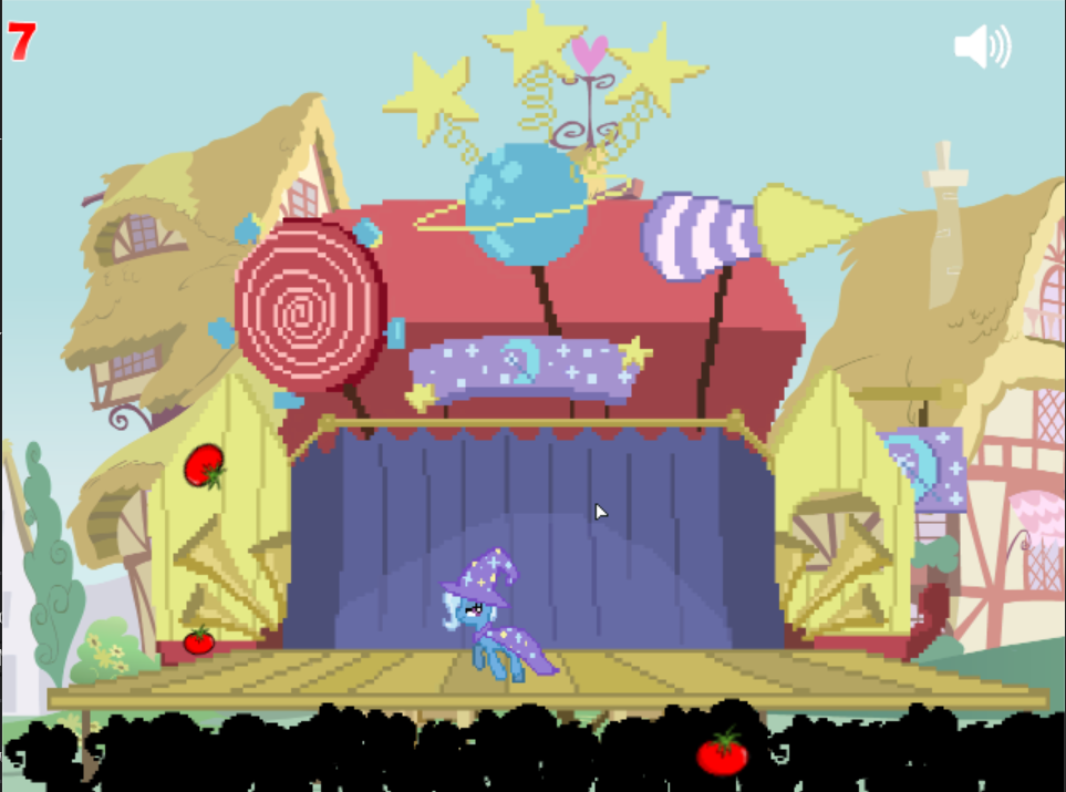 Trixie's Tomato Toss - Play Online on Flash Museum 🕹️