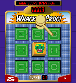 Whack-A-Croc! - Play Online on Flash Museum 🕹️