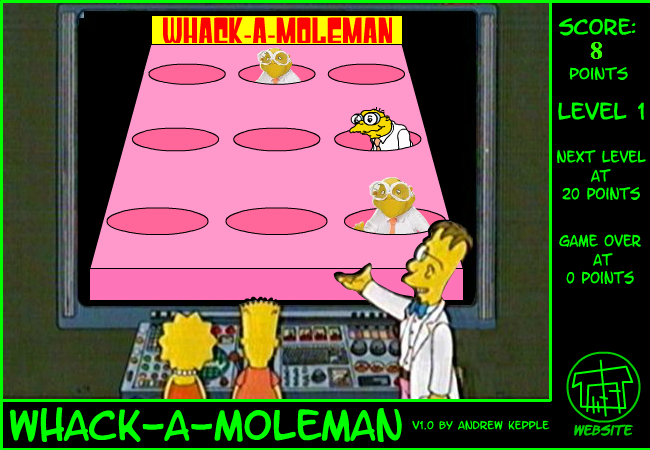Whack-a-Moleman! - Play Online on Flash Museum 🕹️