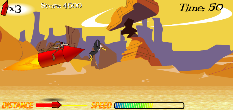 Wilie E. Coyote Rocket Ride - Play Online on Flash Museum 🕹️