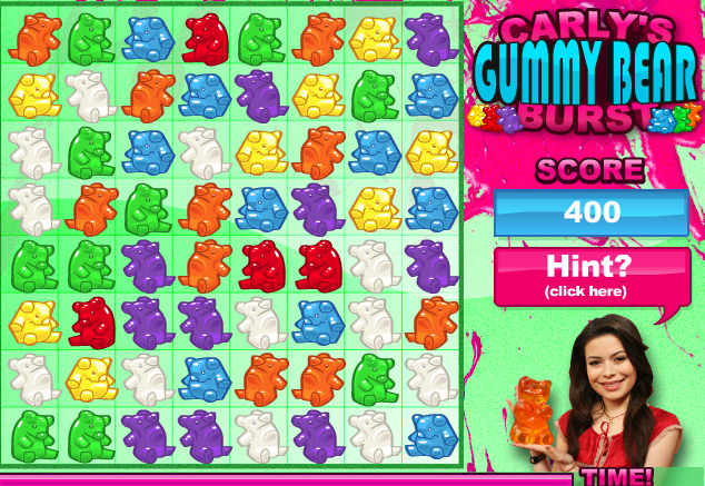 iCarly: Carly's Gummy Bear Burst - Play Online on Flash Museum 🕹️