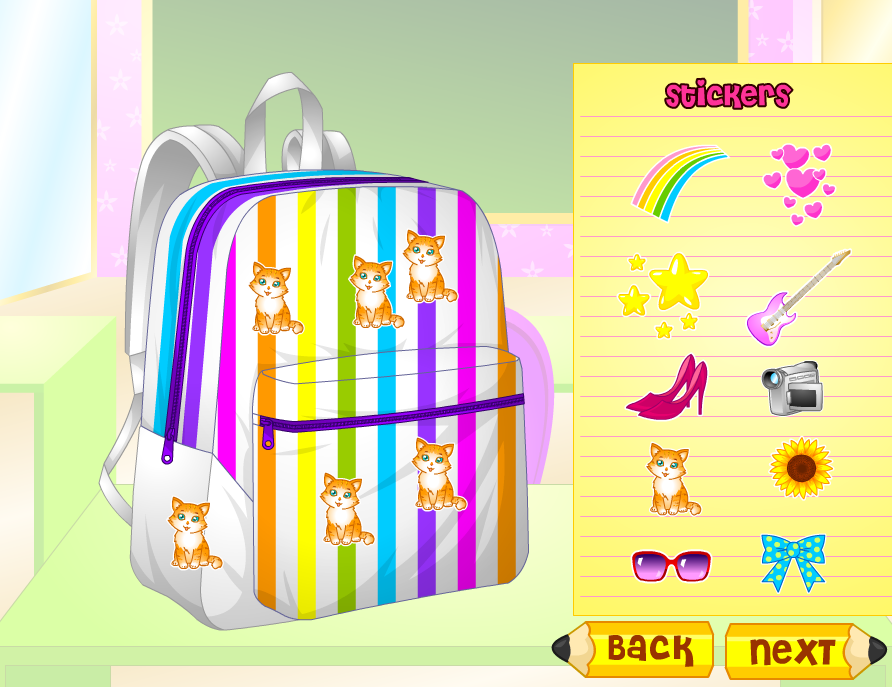 Backpack and Notebook Design - Play Online on Flash Museum 🕹️