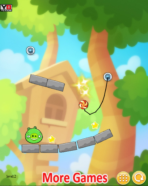 Cut the Rope 2 Bad Pig - Play Online on Flash Museum 🕹️