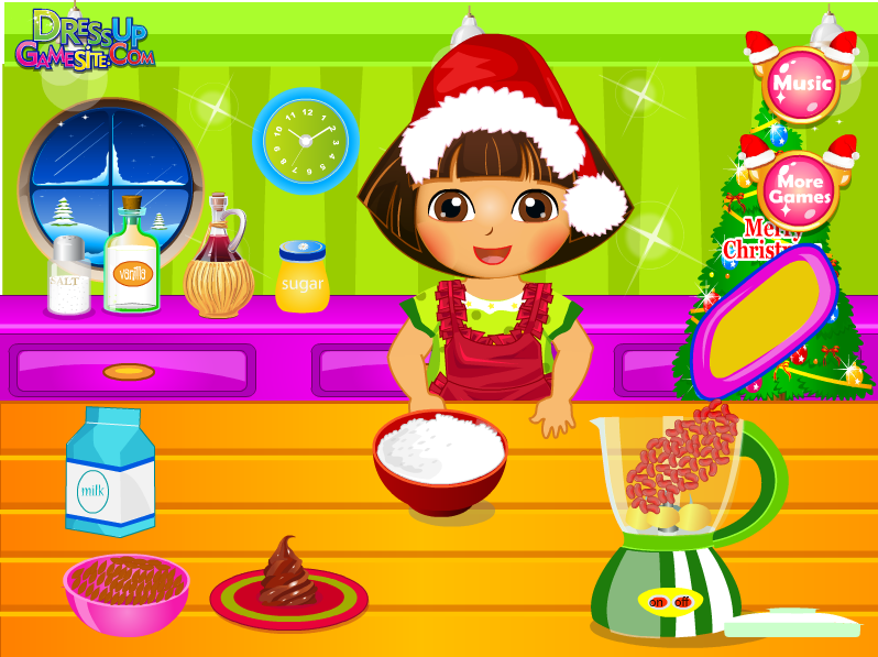 Dora Cooking Christmas Competition - Play Online on Flash Museum 🕹️