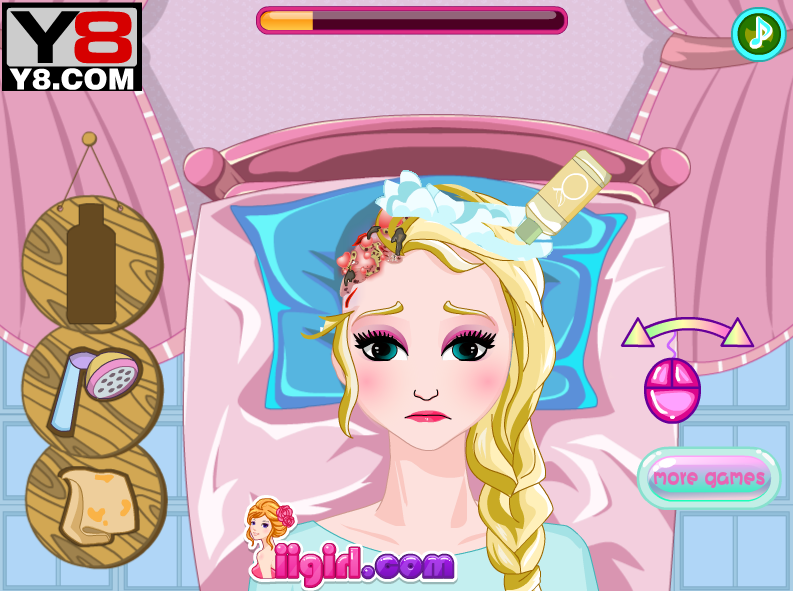 Elsa Hair Lose Doctor - Play Online on Flash Museum 🕹️