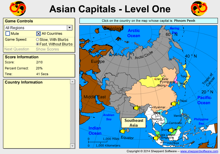 Capitals Of Asia Game – Capitals Of Asia Map – WQWZK