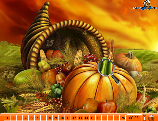 Hidden Numbers: Thanksgiving Special - Play Online on Flash Museum 🕹️