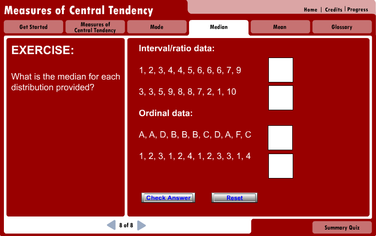 Measures of Central Tendency - Play Online on Flash Museum 🕹️
