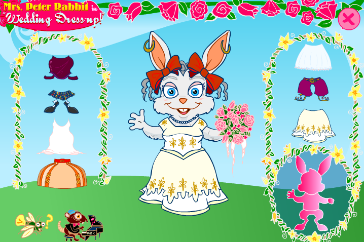 Mrs. Peter Rabbit In: Wedding Dress-Up! - Play Online on Flash Museum 🕹️